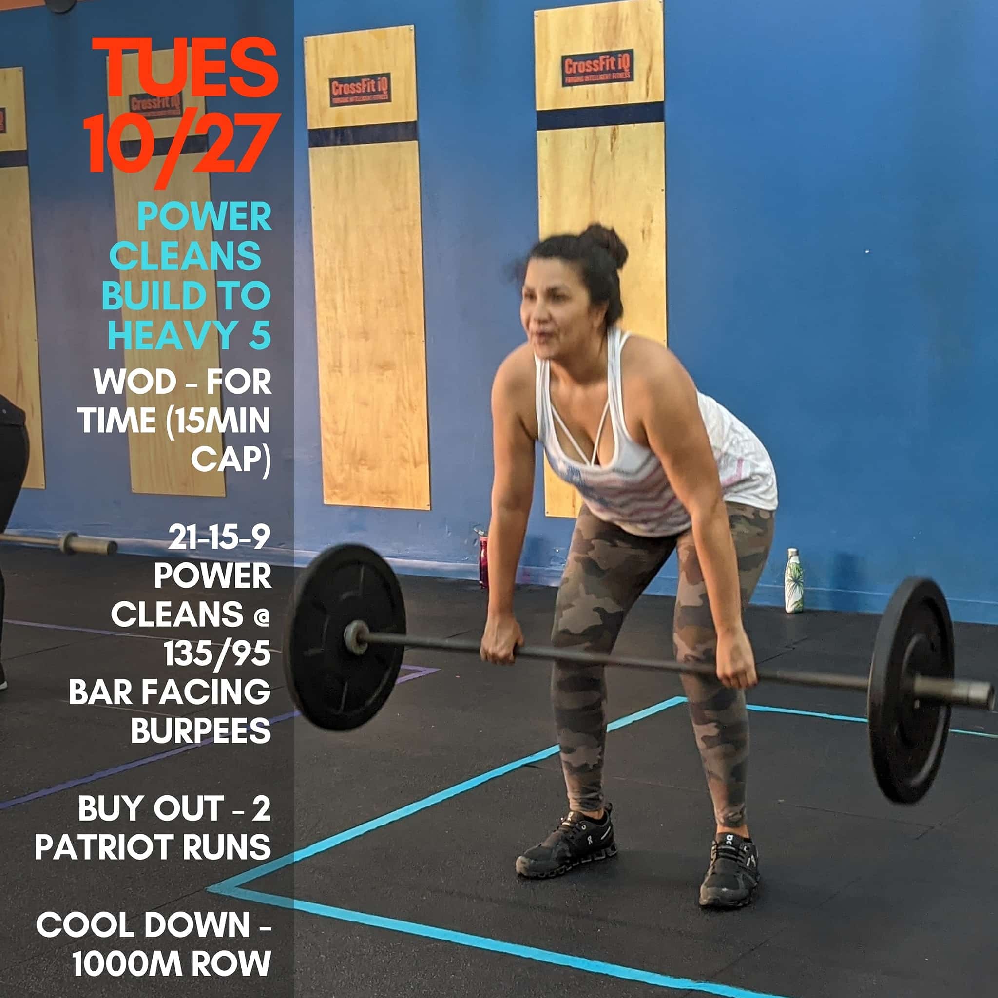 Tues. 10/27/20 Power Cleans - Build To Heavy 5 Wod - For Time (15min ...